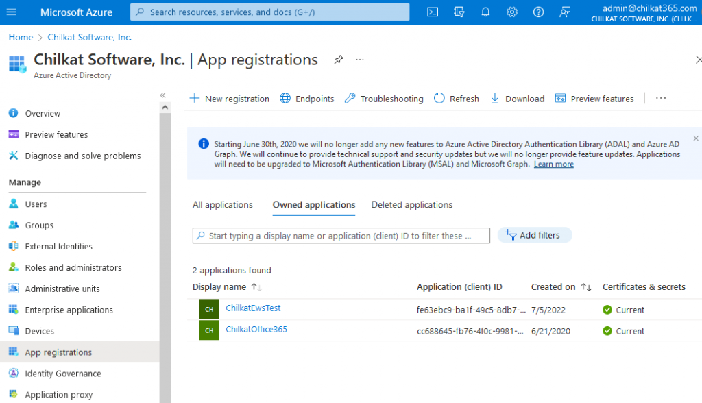 Create Azure App Registration for use with IMAP, POP3, and SMTP ...