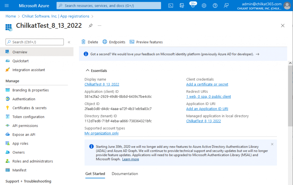 Create Azure App Registration for use with IMAP, POP3, and SMTP ...