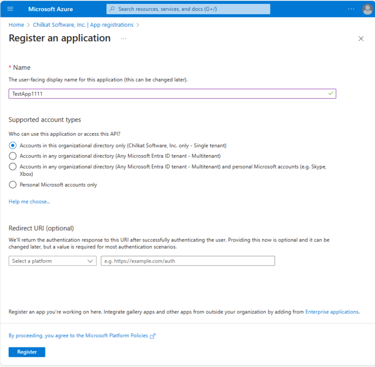 OAuth2 Client Credentials – Azure App Registration – Chilkat Tech Notes