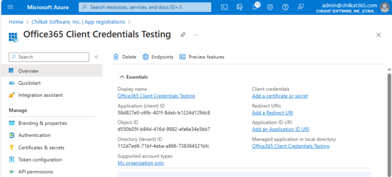 Office365 App Setup For Smtp Pop Imap Oauth2 Client Credentials 3398