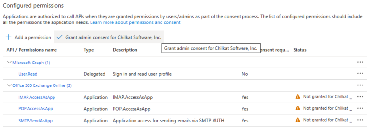 Office365 App Setup for SMTP, POP, IMAP OAuth2 Client Credentials ...